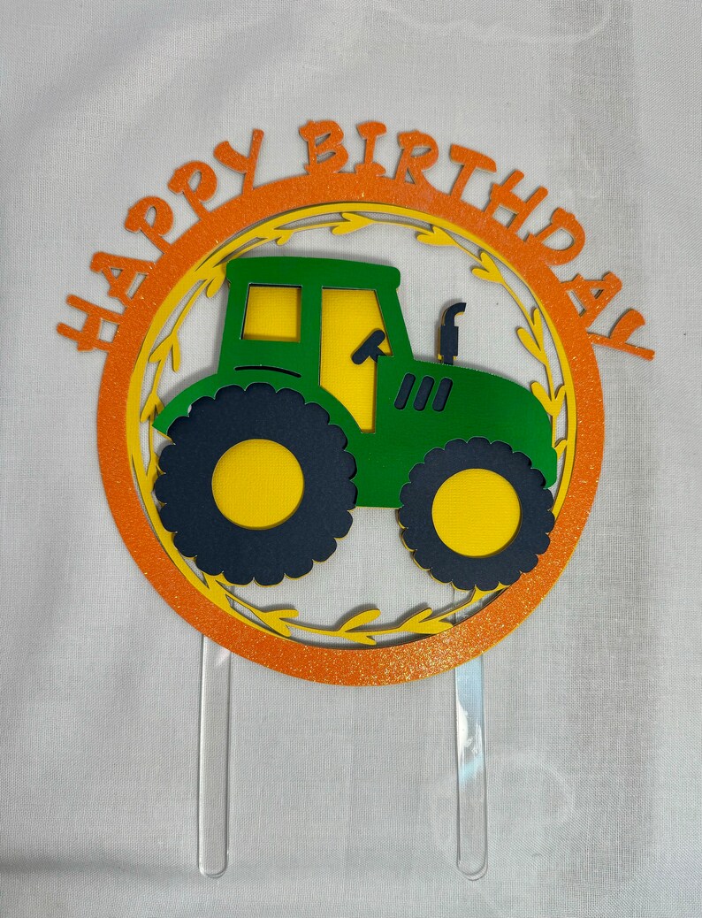 Tractor Birthday Cake Topper - Etsy
