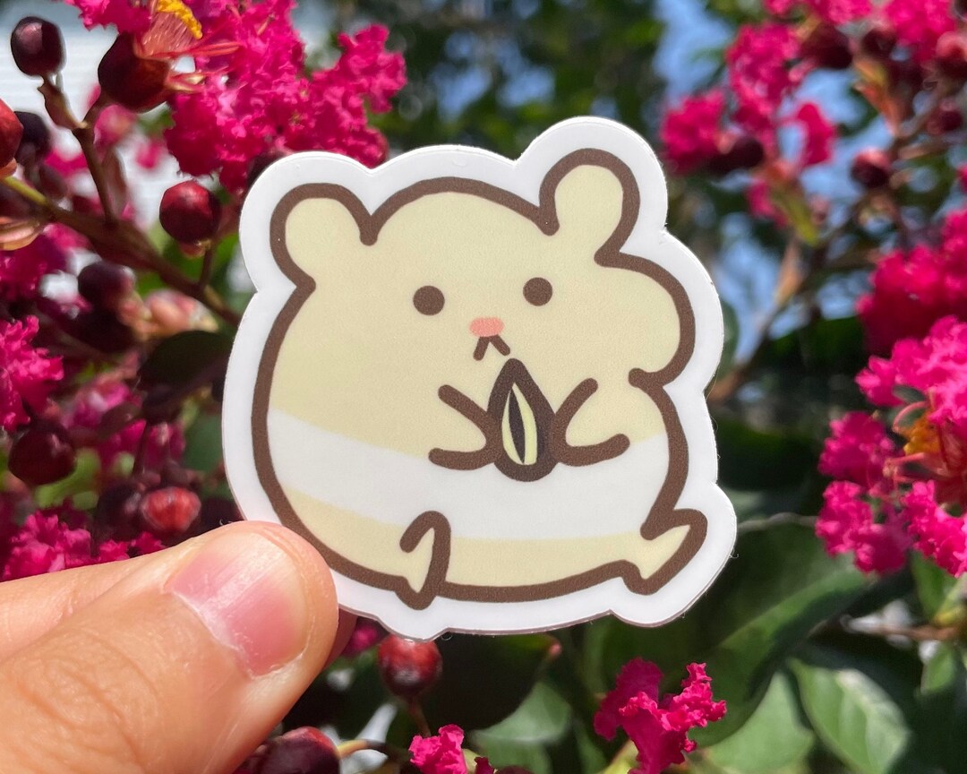 Chubby Hamster Cheeks Logo - Vinyl Sticker - Etsy