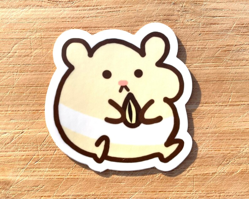 Chubby Hamster Cheeks Logo Vinyl Sticker - Etsy