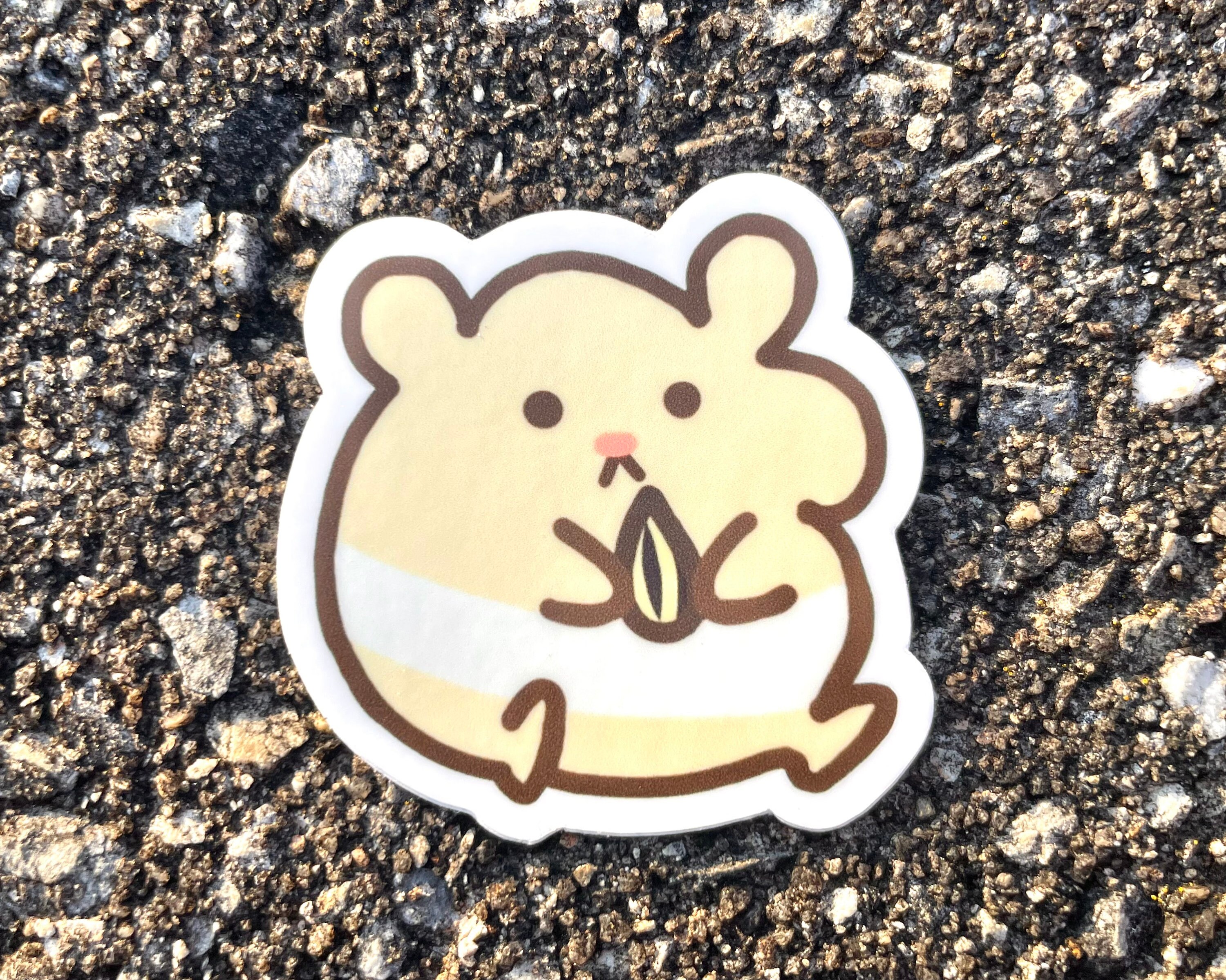 Chubby Hamster Cheeks Logo Vinyl Sticker - Etsy