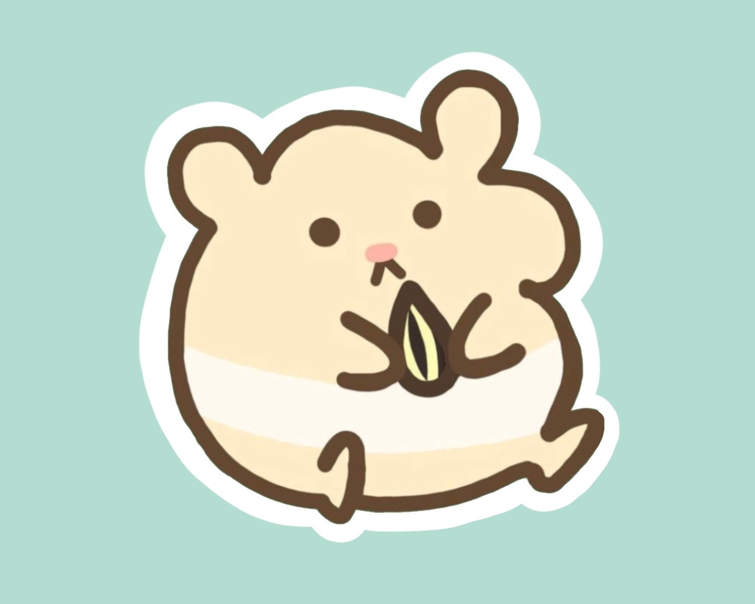 Chubby Hamster Cheeks Logo Vinyl Sticker - Etsy