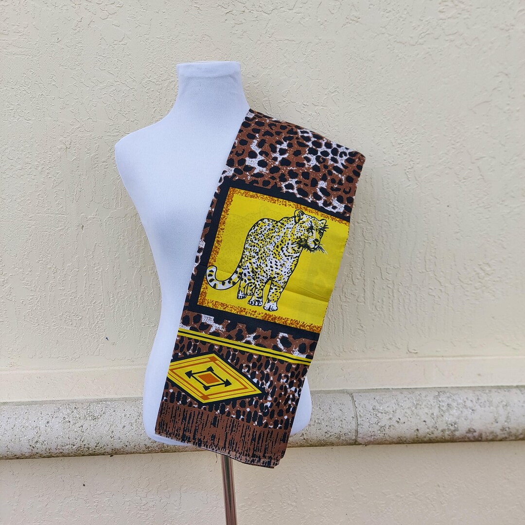 Yellow Leopard Ibhayi. Idlozi Fabric. African Spirituality Fabric ...