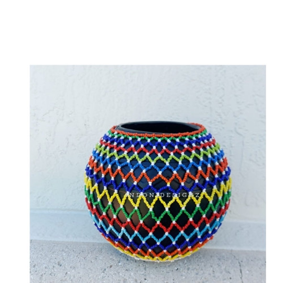 Beaded Zulu Ukhamba. Beade Udiwo. Ludziwo. Plastic Ukhamba - Etsy