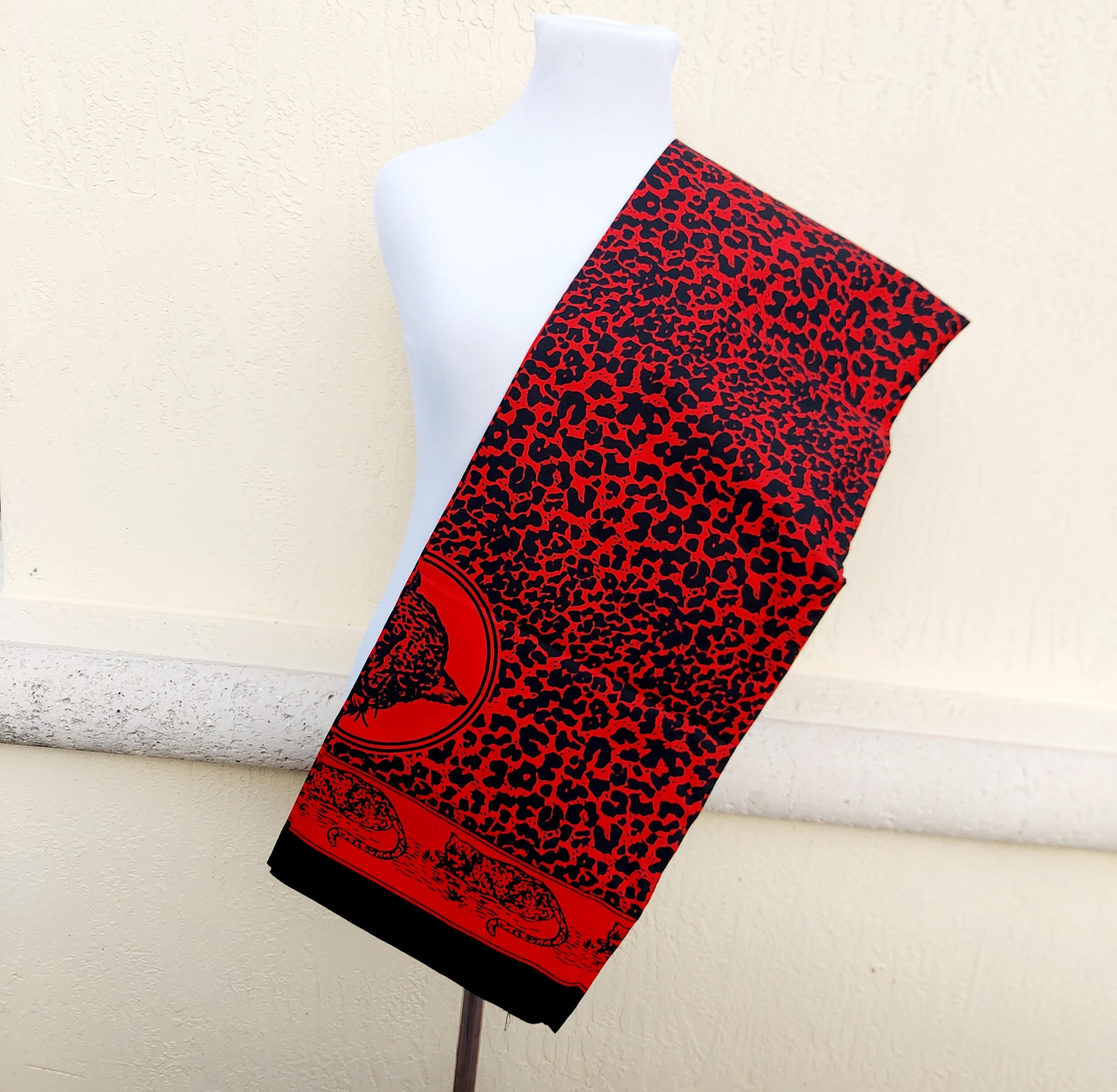 Red Leopard Ibhayi. Idlozi Fabric. African Spirituality - Etsy
