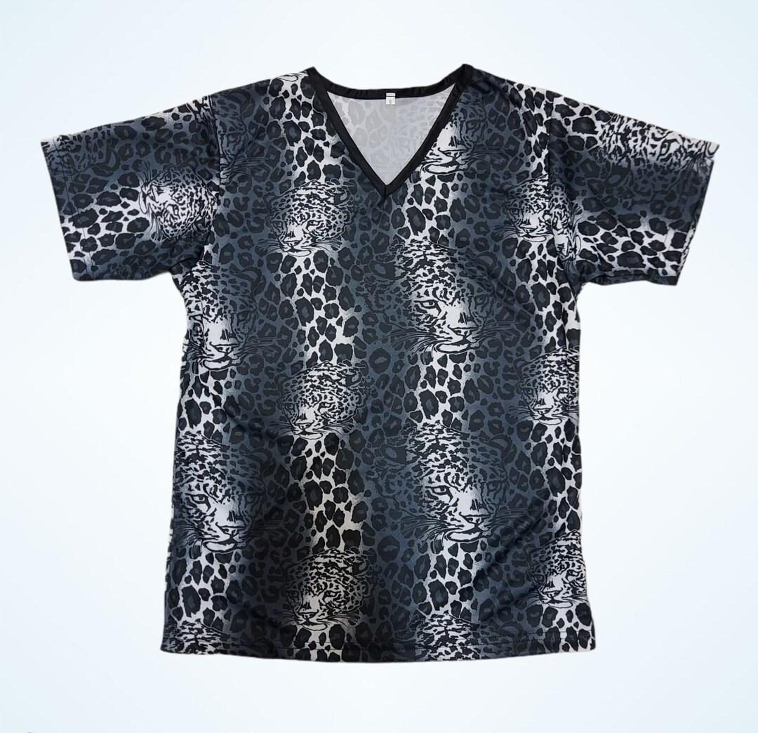 Black And White Leopard Print T Shirt Zulu Warrior T Shirt