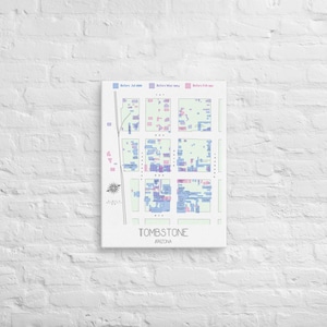 Historic Tombstone Arizona Growth Map | Handmade Collage of 1800s–1900s ...