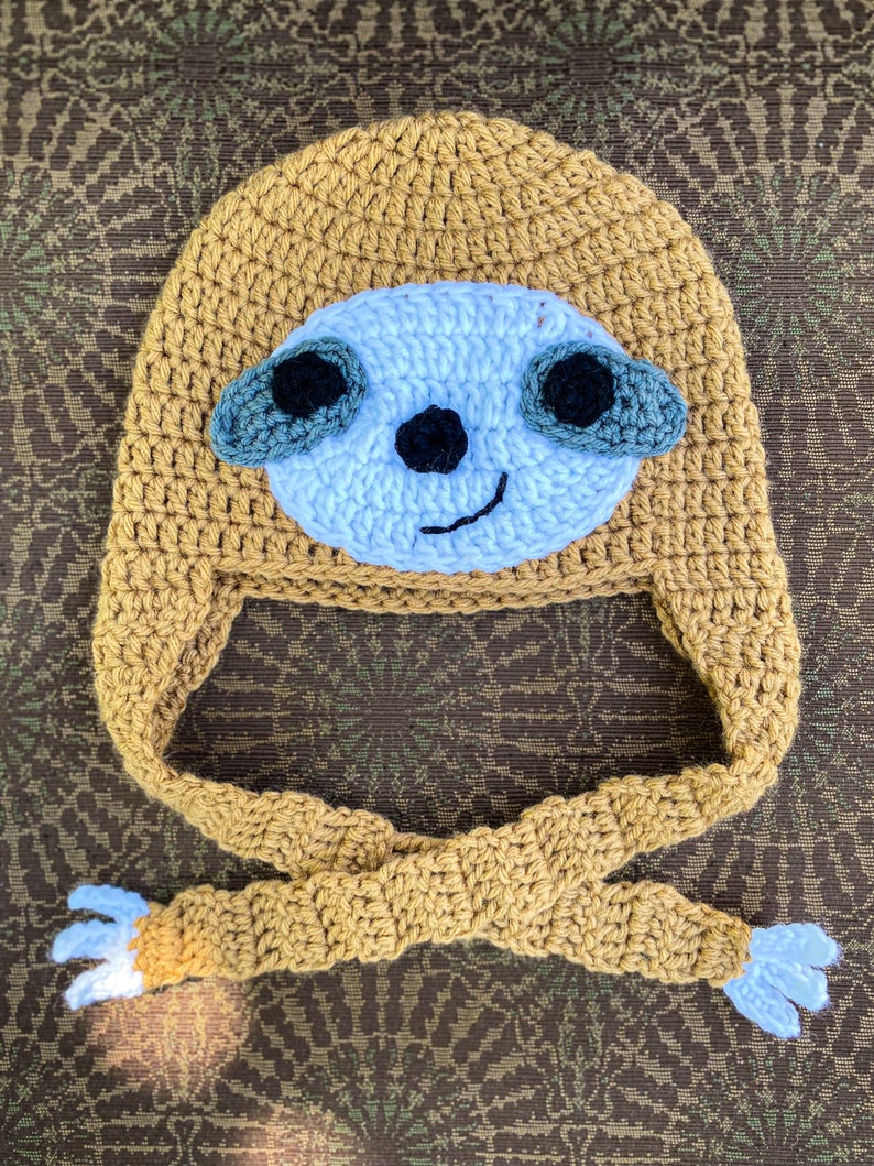 Sloth • Crochet Hat • Child • Adult • Ear Warmers • Winter • Fall - Etsy