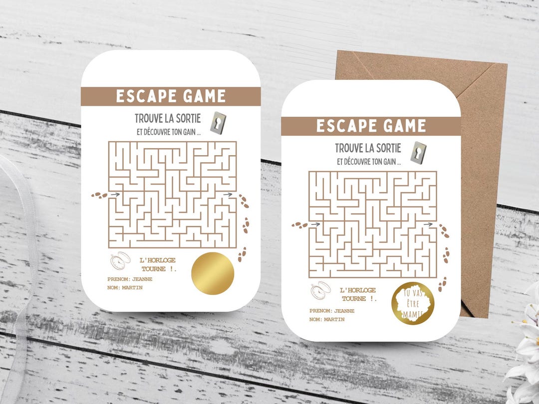 Pregnancy Announcement Card Escape Game - Etsy
