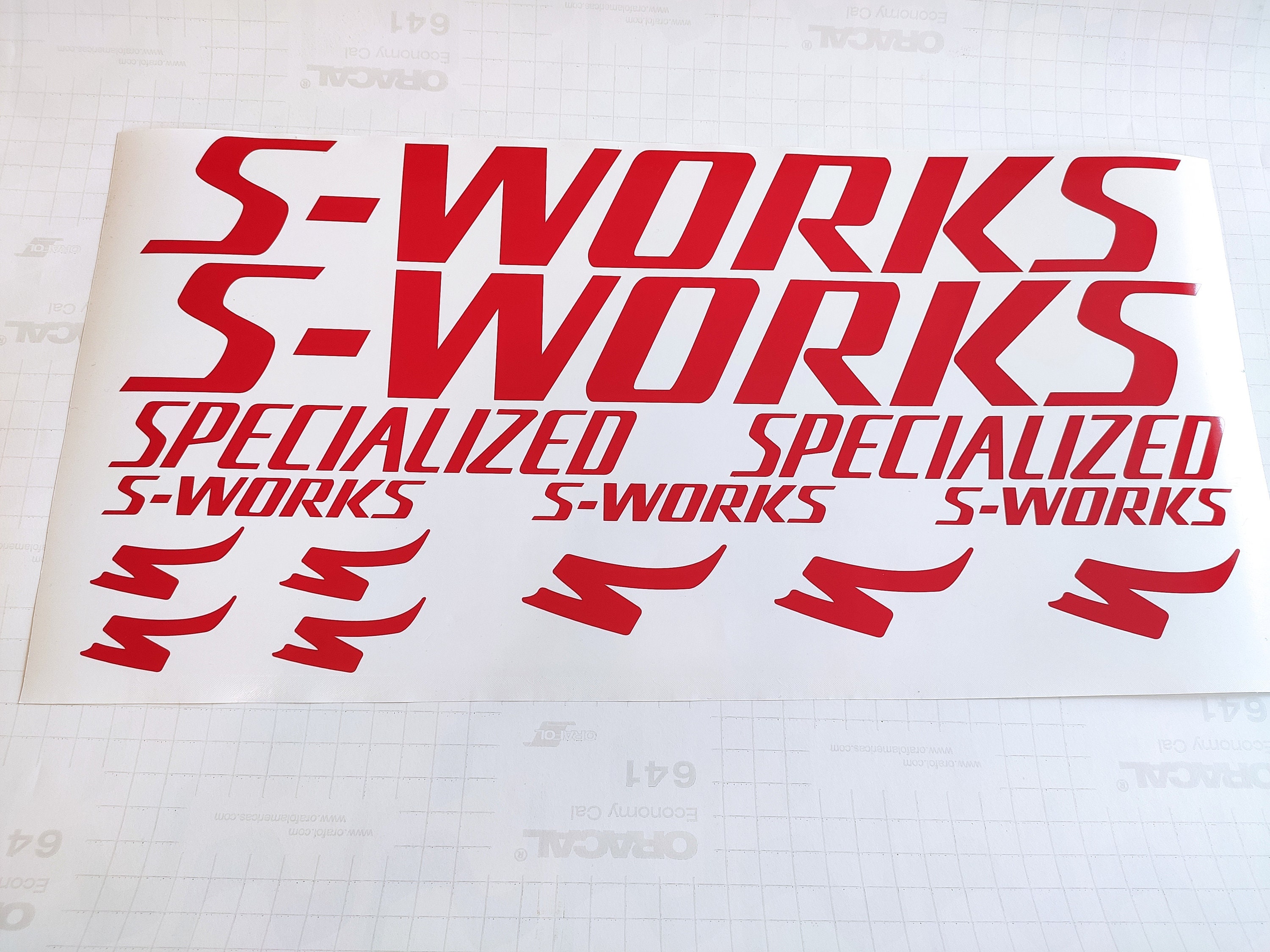 S-works Decals Stickers Iridescent Chrome Specialized Frame - Etsy