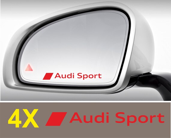 Audi sport decals stickers for side wing mirrors 4pcs emblem | Etsy
