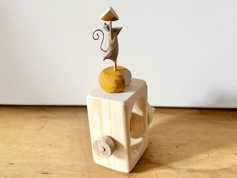 Animating Wood - DIY Guide to Build an Automaton - Mouse With Cheese - Etsy