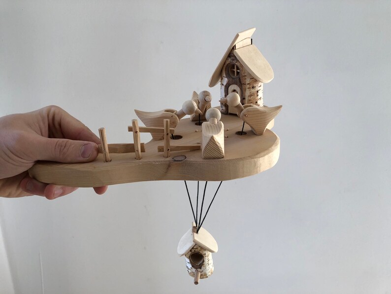 Chickens Wooden Automaton Antique Mechanical Toy - Etsy