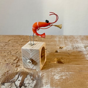 Shrimp Playing the Trumpet, Wooden Automaton - Etsy