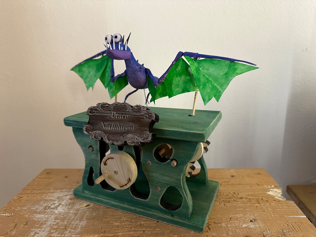 Noctilucent Dragon, Wooden Automaton - Etsy UK