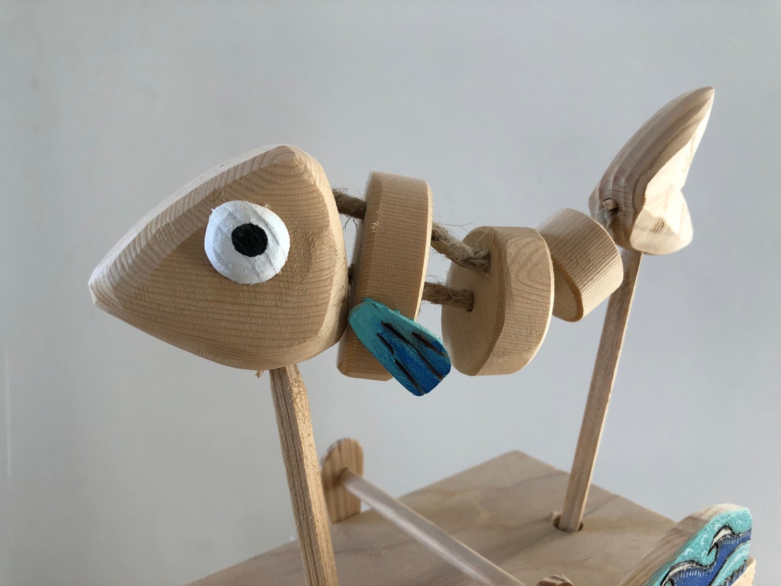 Swimming Fish Wooden Automaton - Etsy