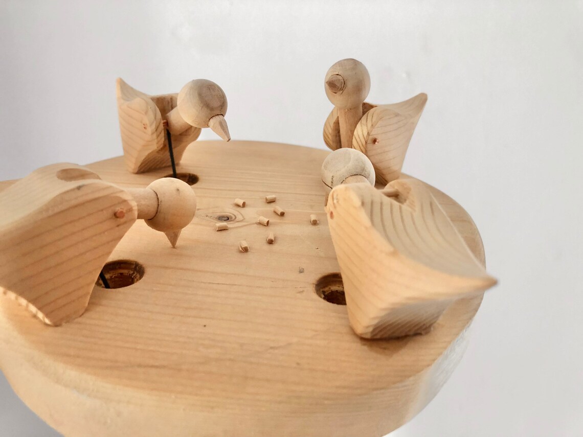 Chickens Wooden Automata - Etsy