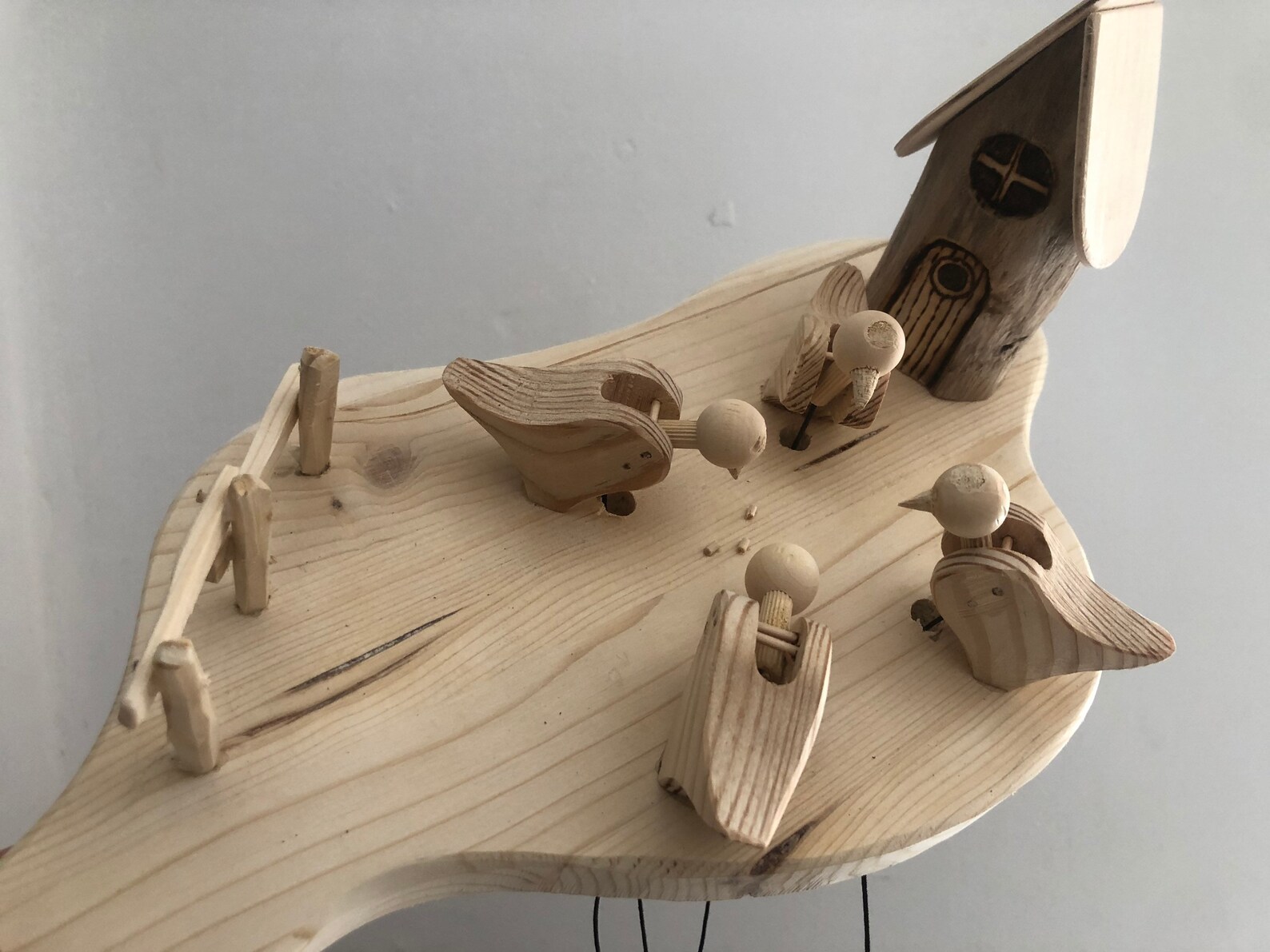 Chickens Wooden Automaton Antique Mechanical Toy - Etsy