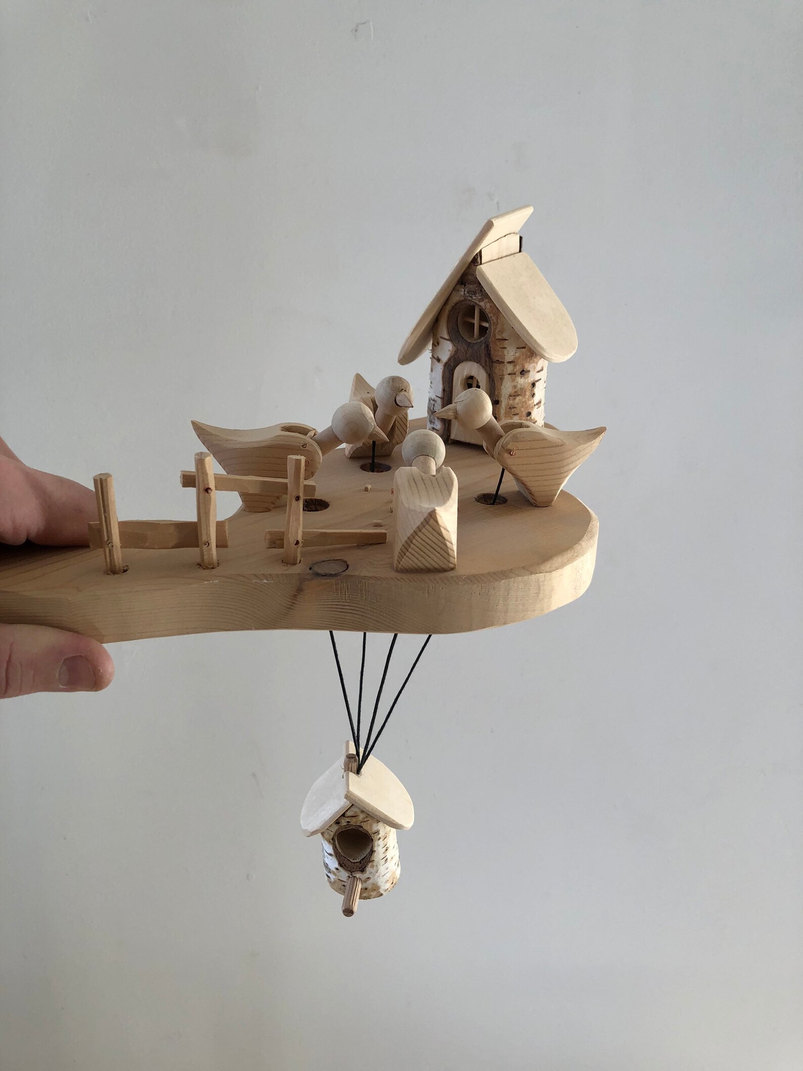 Chickens Wooden Automaton Antique Mechanical Toy - Etsy