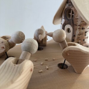 Chickens Wooden Automaton Antique Mechanical Toy | Etsy