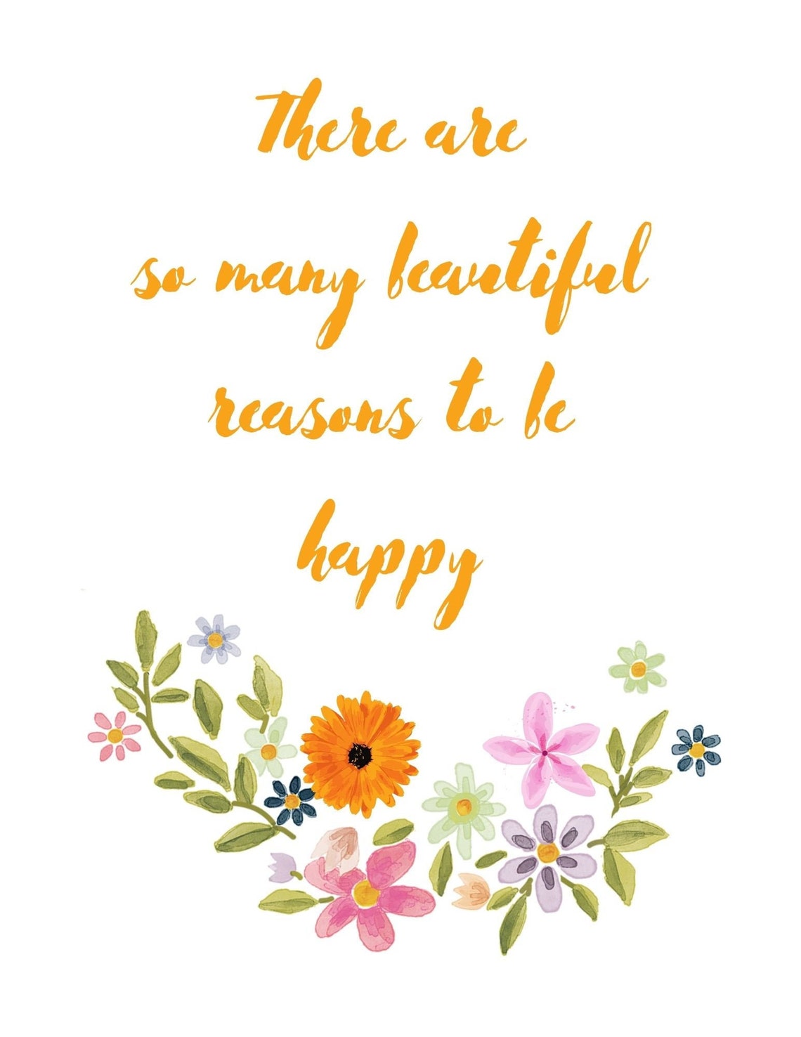 There Are so Many Beautiful Reasons to Be Happy - Etsy