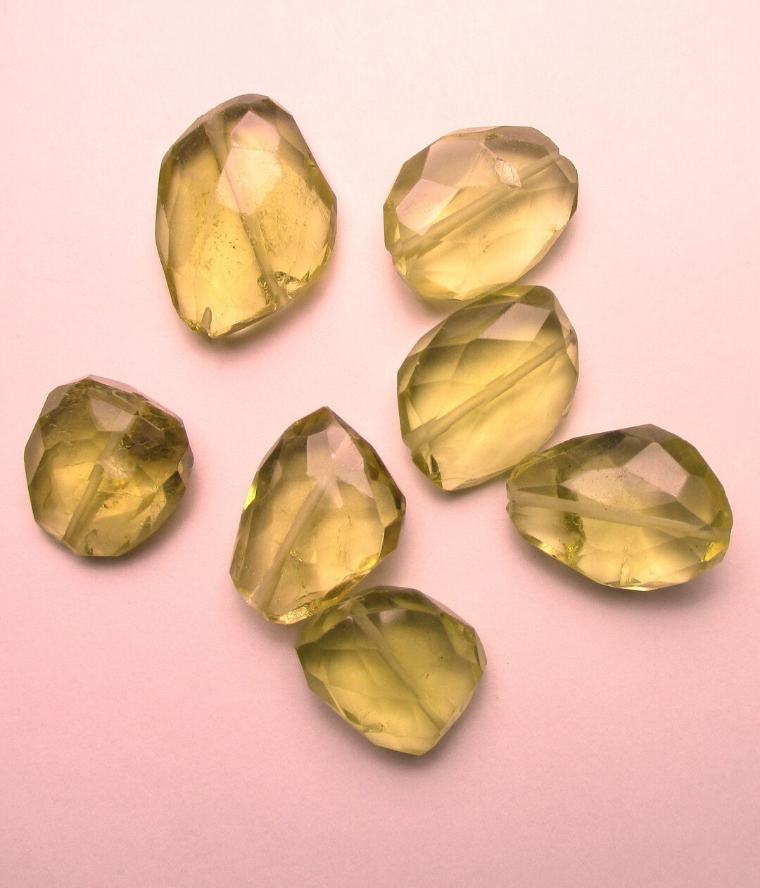12 Pcs, Limon Quartz, 5mm 8.5mm, See Photo for Sizes, Natural Rustic ...