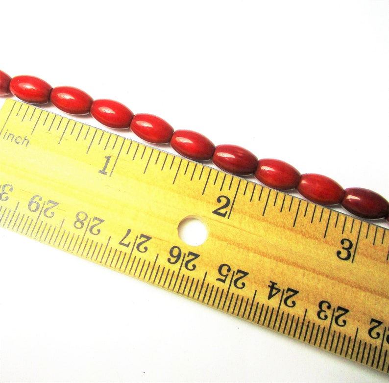 Red Bamboo Coral 21 Pieces/strand 8 Strand Barrel - Etsy