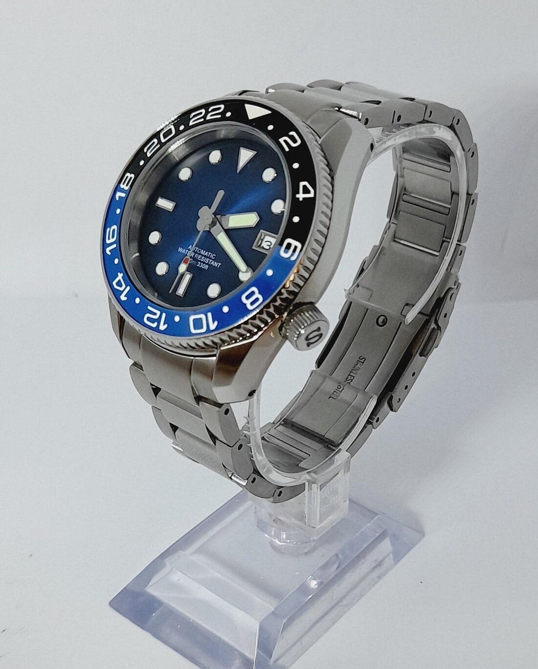 Men's Watch. Homage Diver. 42mm Stainless Steel Polished - Etsy