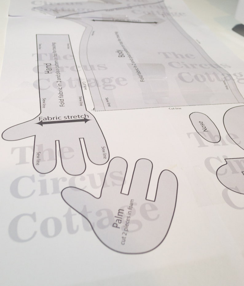 Round Head Half Body Puppet Pattern: Complete Foam Fleece | Etsy