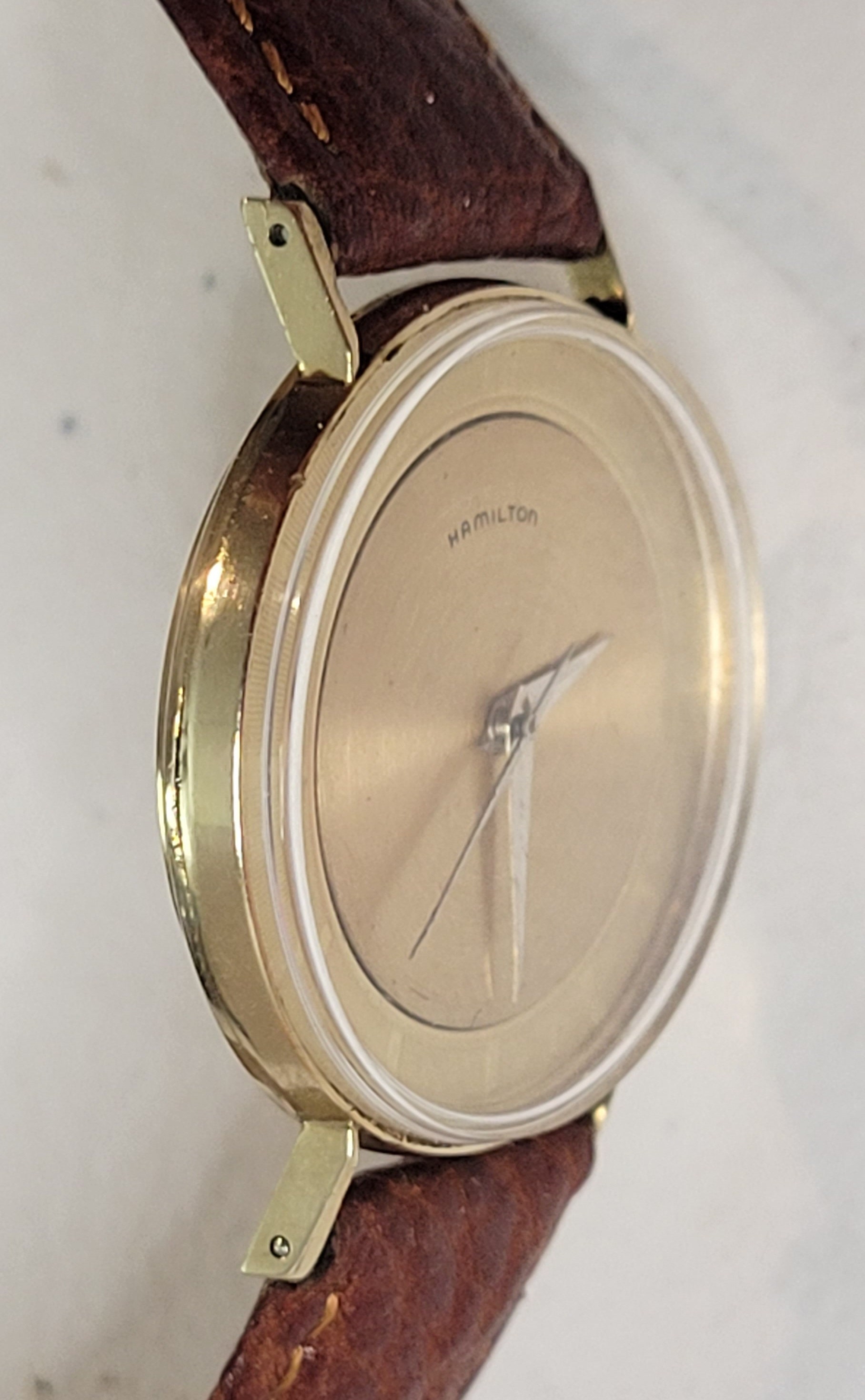 1950's Hamilton 10k Gold Filled 33mm Cal.735 U.S.A Manual Movement Men ...