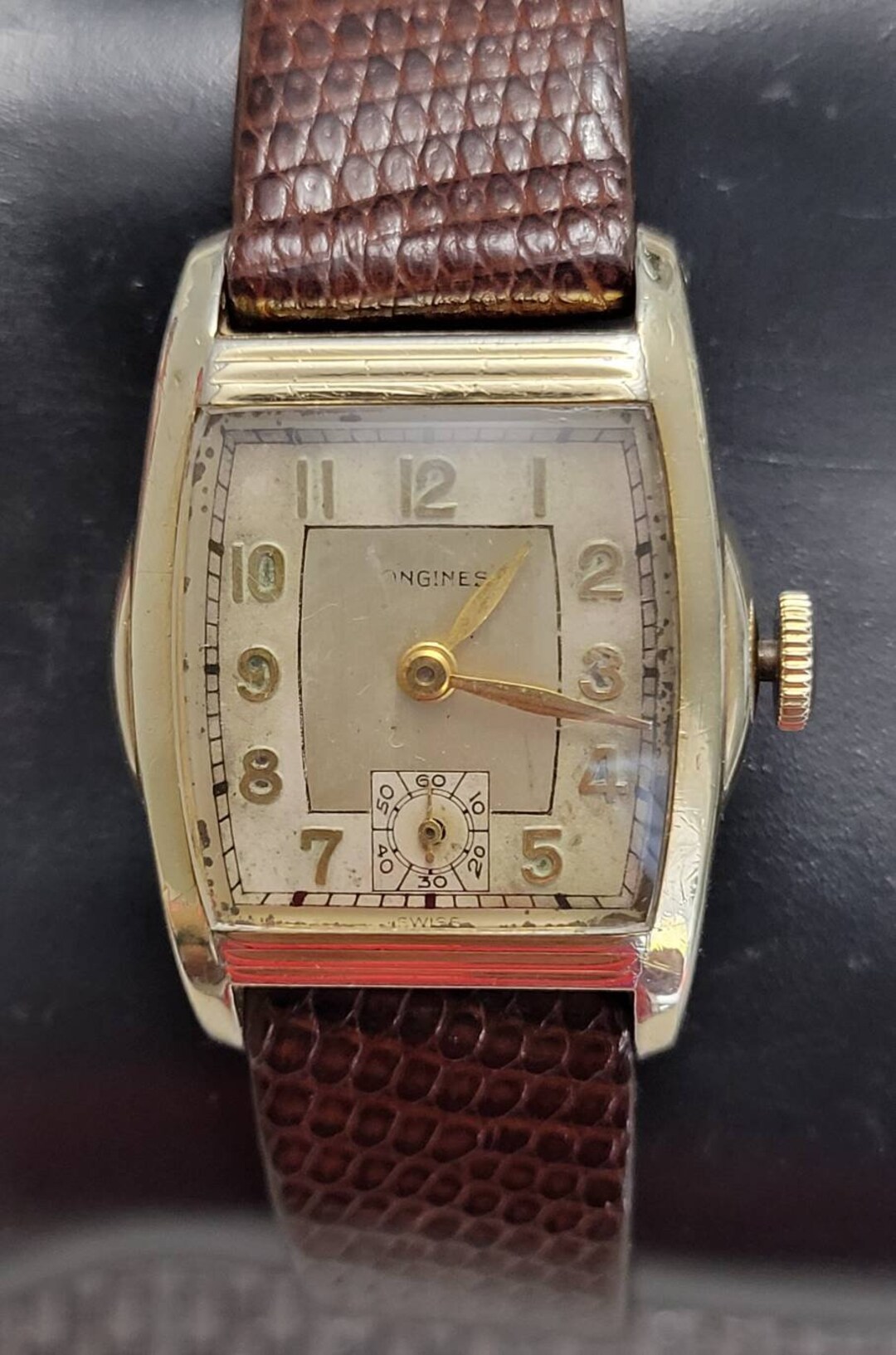 1940's LONGINES 10KGF Ca.10l Fancy Case 17 Jewels Manual Wind Men's ...