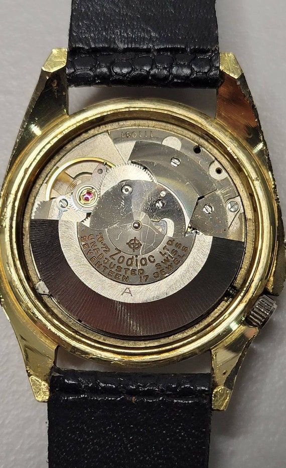 Rare Zodiac Olympos Mystery Dial 17 Jewels Swiss Auto… - Gem