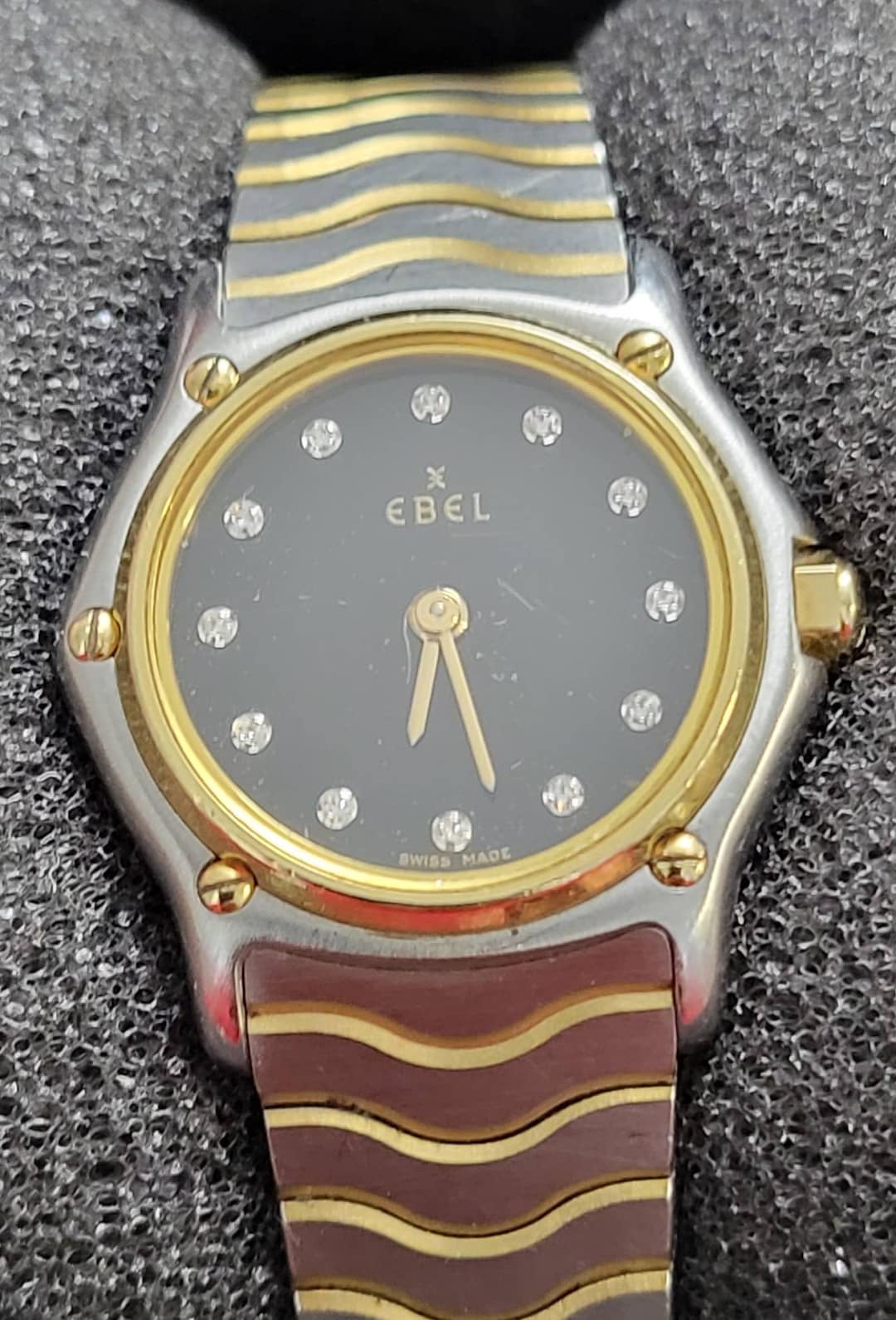 Ebel Classique Diamond Dial 18k Gold Bezel 4 Jewels 1157111 Quartz ...