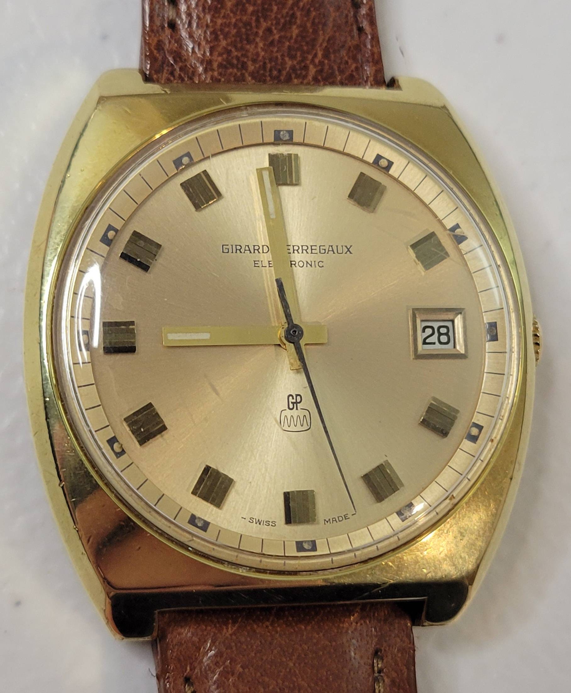 1970's Girard Perregaux Electronic With Hamilton 13 Jewels Quartz Men's ...