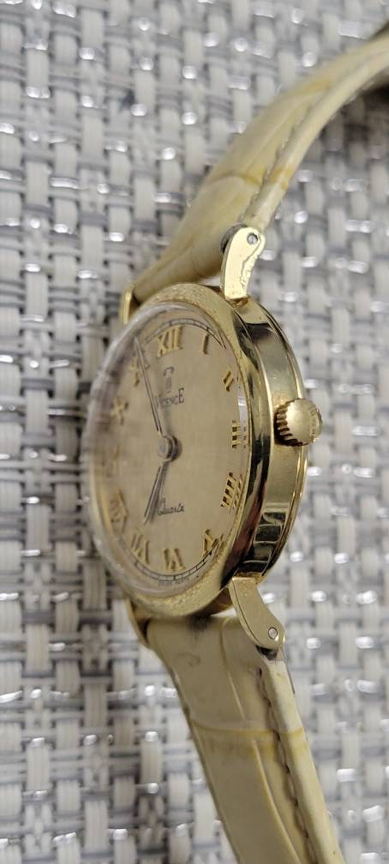 Vicence Real 14k 585 Quartz Ladies Watch Original Beige Leather Band - Etsy