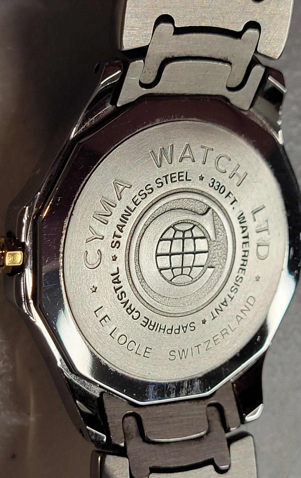 Rare Cyma Oceana 18K GP Black Luminous Dial Swiss Quartz - Etsy