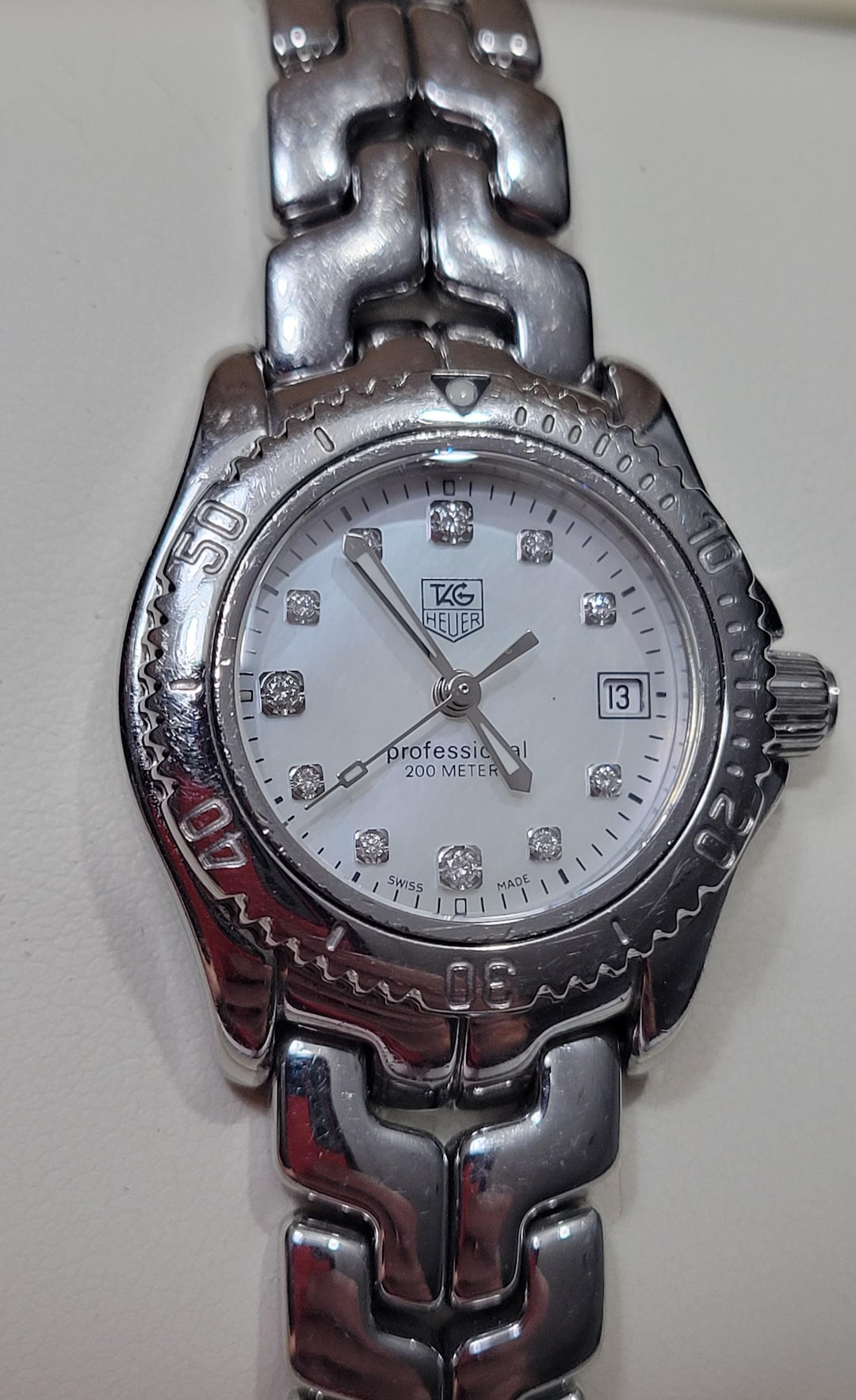 Tag Heuer Link 27mm Diamond Markers Women's Watch WT1418 Working - Etsy