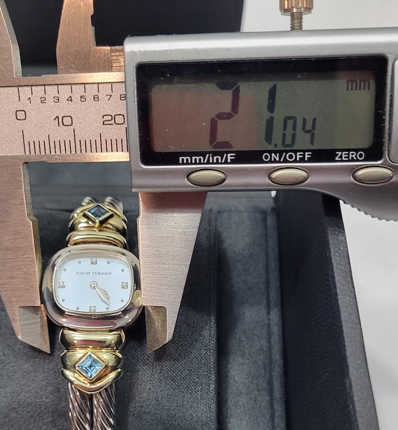 David Yurman Tourmaline 21mm 14k/925 Baby Blue Diamond Dial Quartz ...