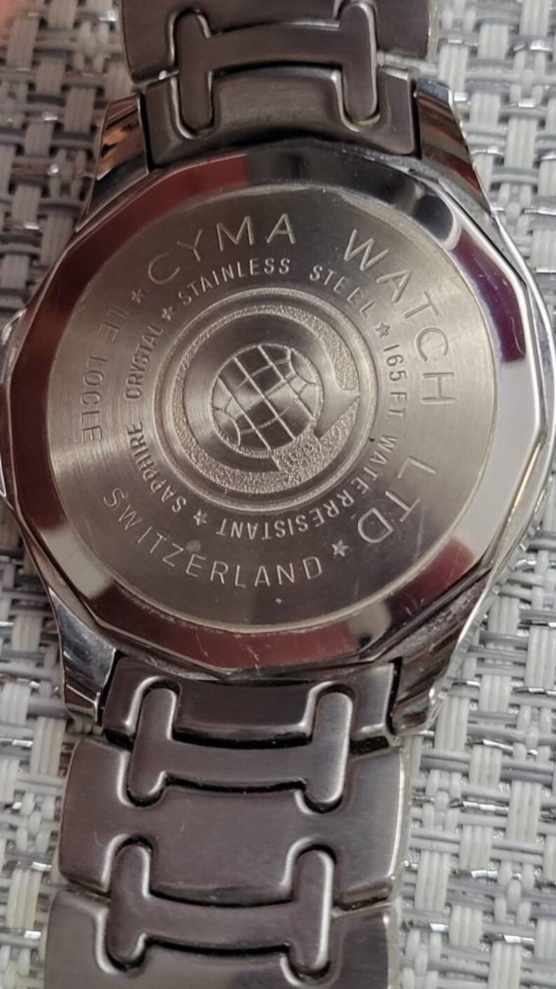 Rare Cyma Oceana 18K GP Black Luminous Dial Swiss Quartz | Etsy