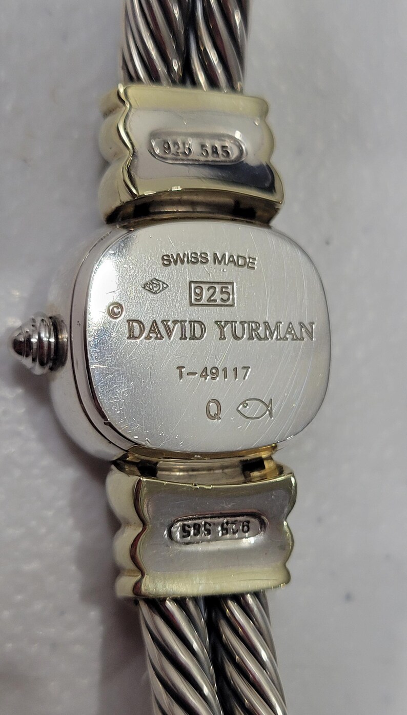 David Yurman Tourmaline 21mm 14k/925 Baby Blue Diamond Dial Quartz ...