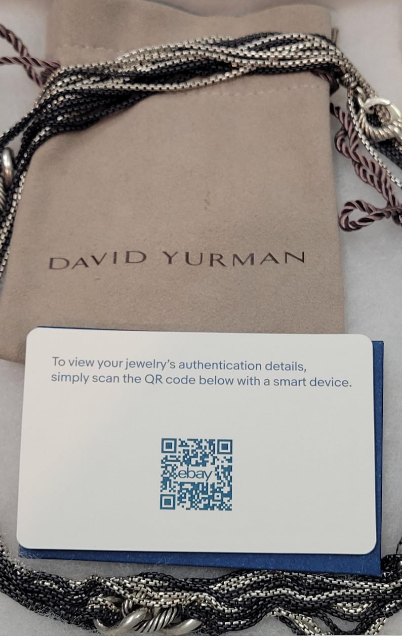 David Yurman 8 Multi Row 42 Inch 131 Grams .925 Silver Ladies Necklace ...