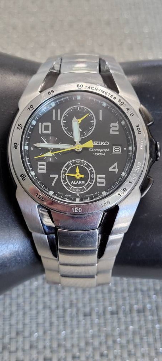 Rare Seiko Chronograph 100m Alarm Chronograph 7T62-OE… - Gem