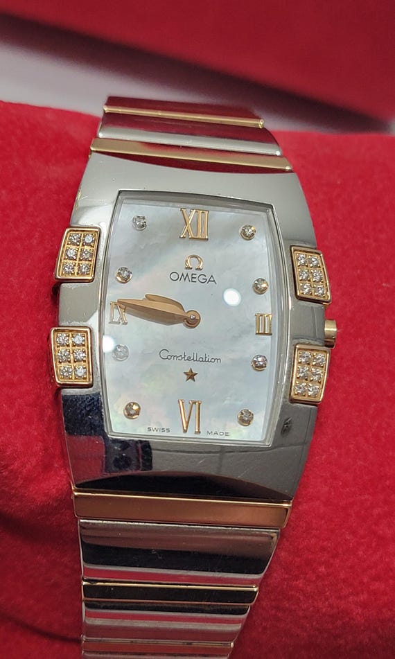 Omega Constellation Quadrella IRIS 18K Rose Gold Diam… - Gem