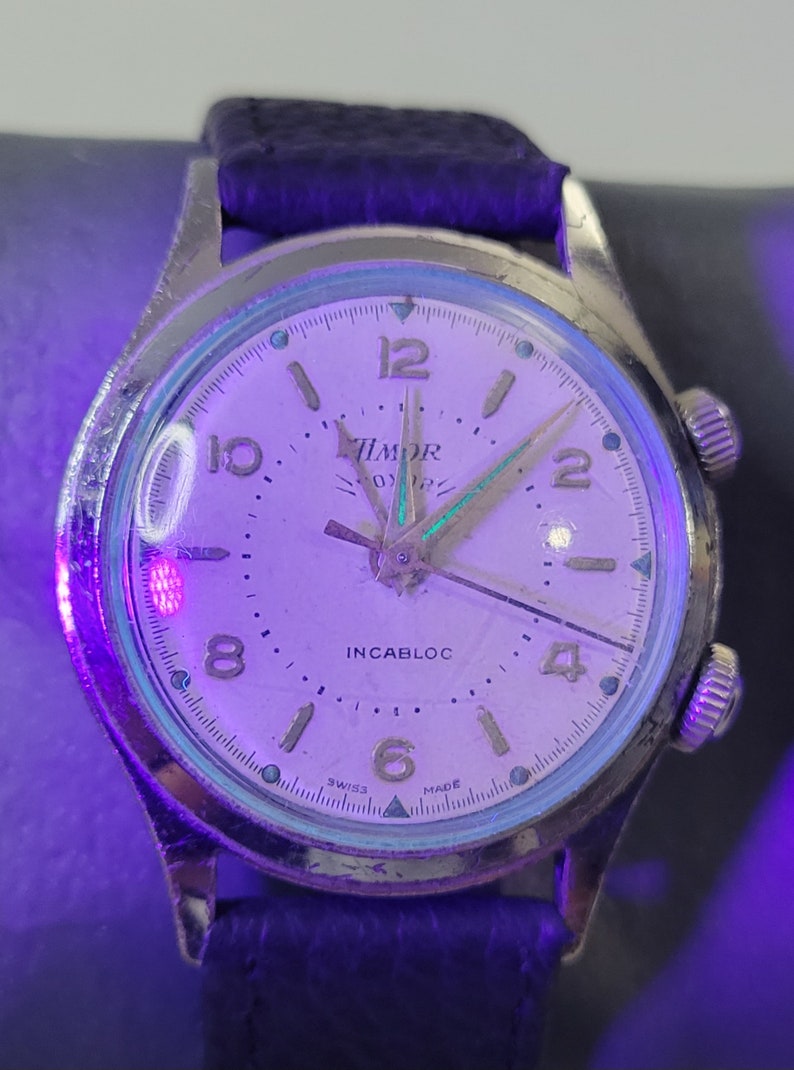 1950's Timor “voxor” Alarm 17 Jewels Cal AS-1475 Manual Men's Watch ...