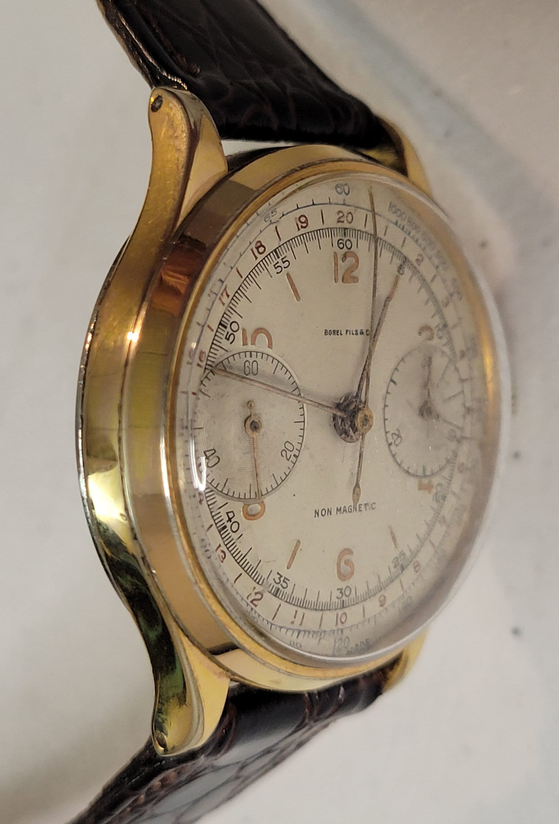 Rare 1950's Borel Fils and Co. 2 Registered 17jewels Swiss Manual Men's ...