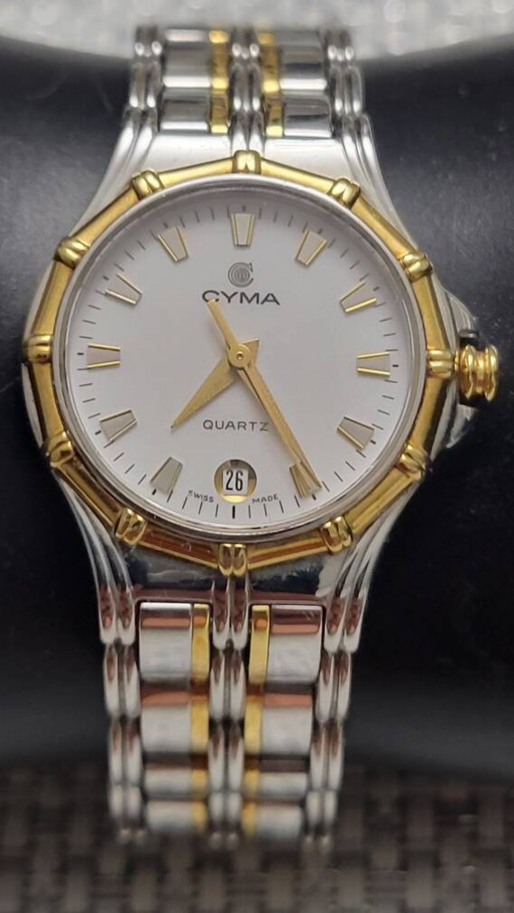 Cyma Le Locle 18K Gold Bezel and Stainless Steel 7 Jewels - Etsy