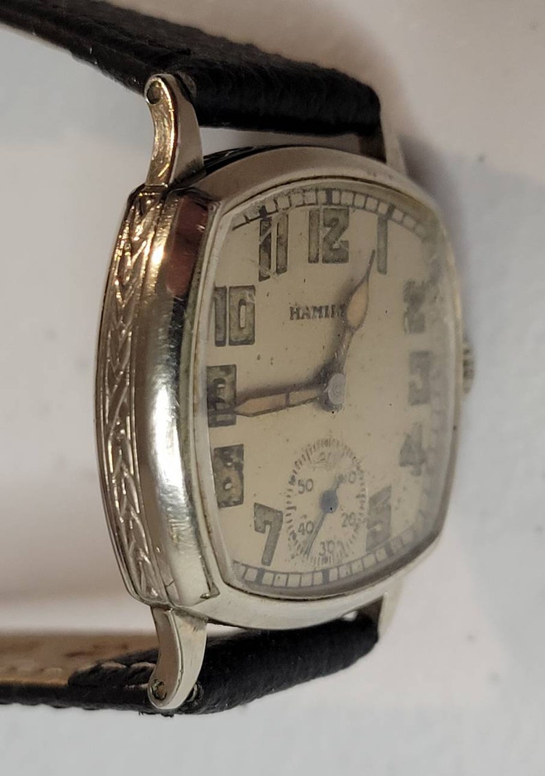 1929 Hamilton Cushion 28mm Cal.987 U.S.A 17 Jewels Manual Men's Watch ...