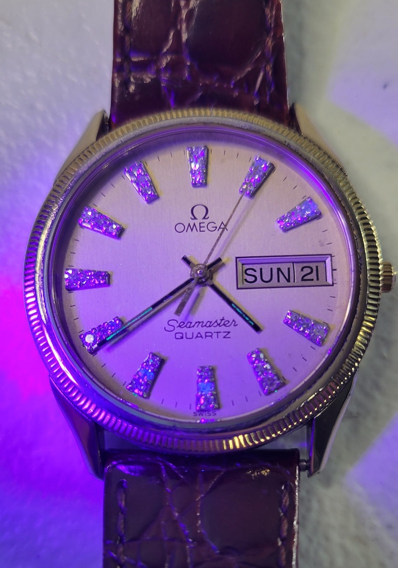 Omega Seamaster 20 Microns 33 Diamonds Cal.1425 Quartz Men's Watch - Etsy