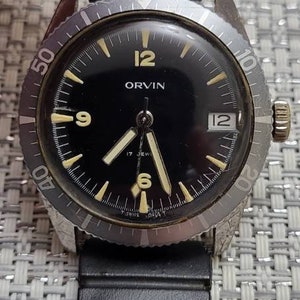 Vintage 1960s Orvin Diver for Sears Roebuck and Co. 17 Jewels Manual ...