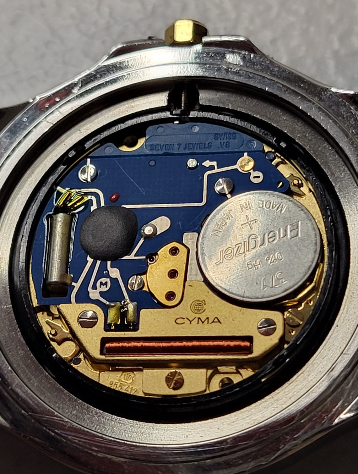 Rare Cyma Oceana 18K GP Black Luminous Dial Swiss Quartz - Etsy