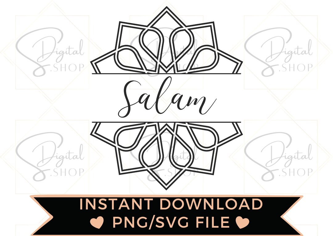 Salam SVG PNG, Instant Download, Muslim Svg, Muslim PNG, Islamic Svg ...